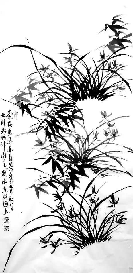 墨兰卡通 墨兰富贵 墨兰壁纸 大山谷图库