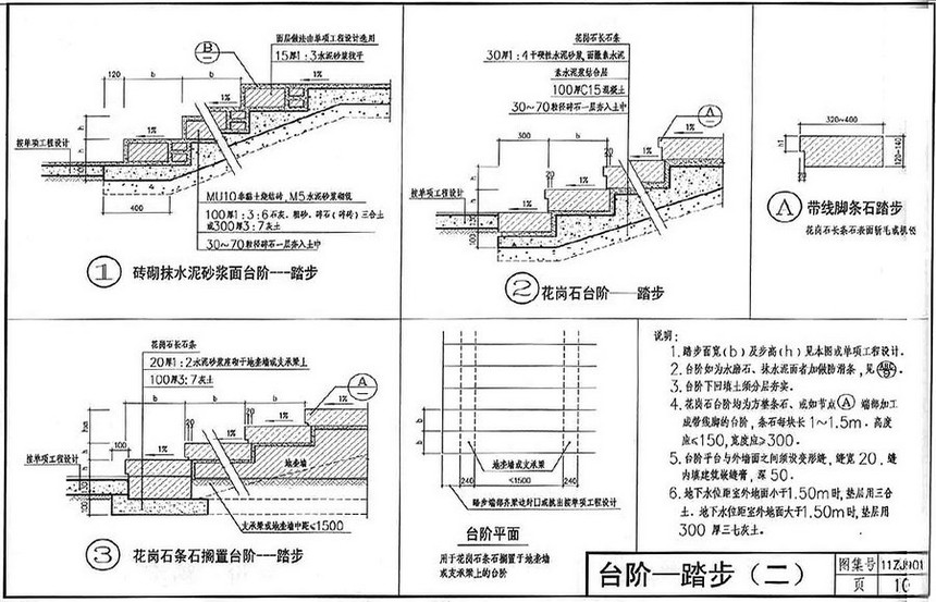 图集11zj901室外踏步 11zj901图集台阶 11zj901楼梯标准图集 第6页 大山谷图库