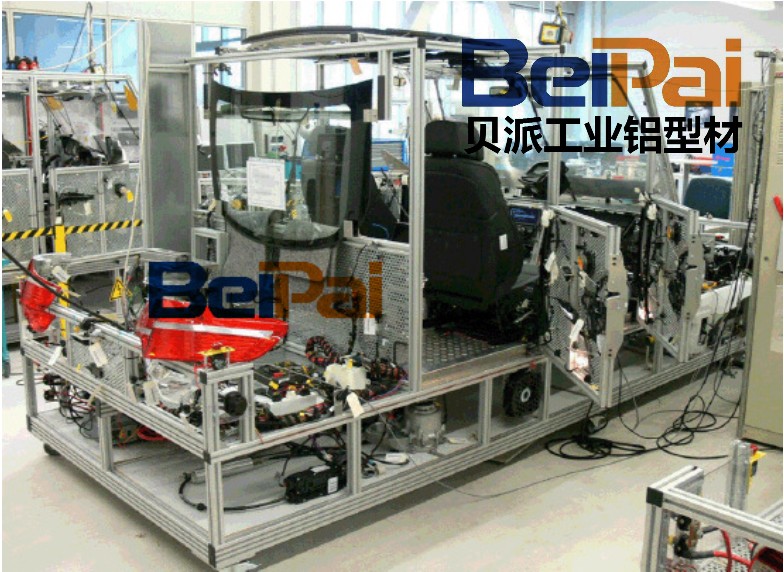 Labcar手动测试台架用于BODY、OV系统电控单元的功能测试_上海贝派工业铝型材有限公司工业铝型材,铝合金型材,工业铝型材配件,铝型材框架,铝型材围栏,铝型材工作台