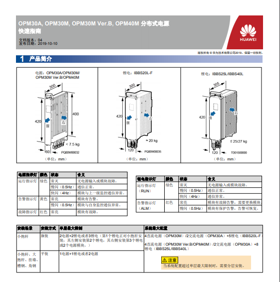 华为OPM30M,OPM40M,OPM50M室外防水交转直模块