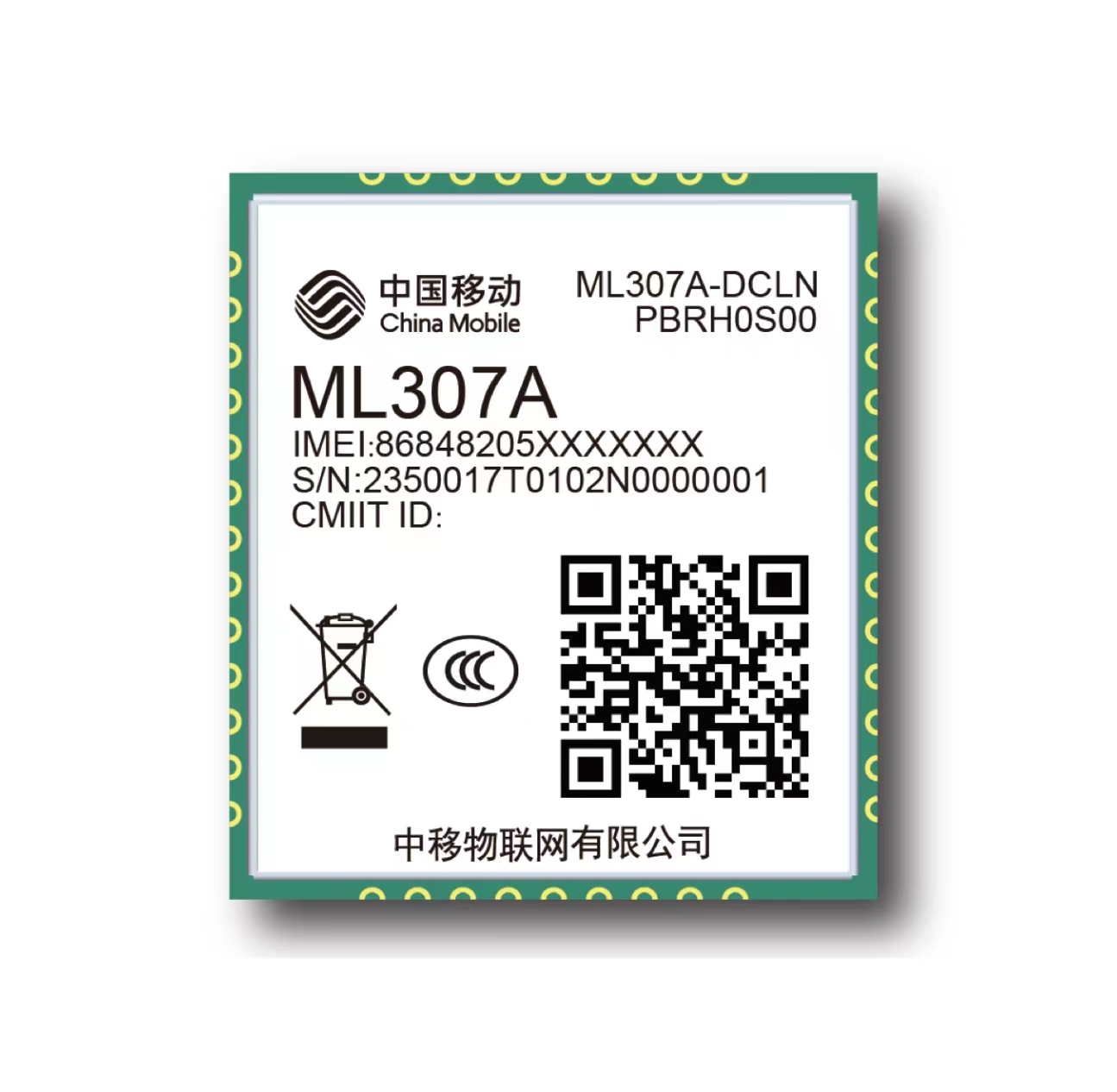 CMIOT 4G Cat.1 ML307A_Shanghai Dieyi Internet of Things Technology Co., LTD
