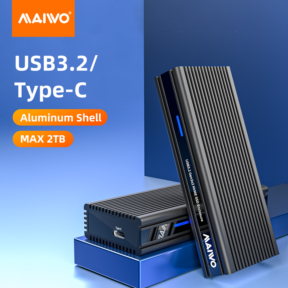 MAIWO K1685P3 M.2 NVME SSD Enclosure USB3.2 Gen2x2 20Gbps Type-C M2 ...