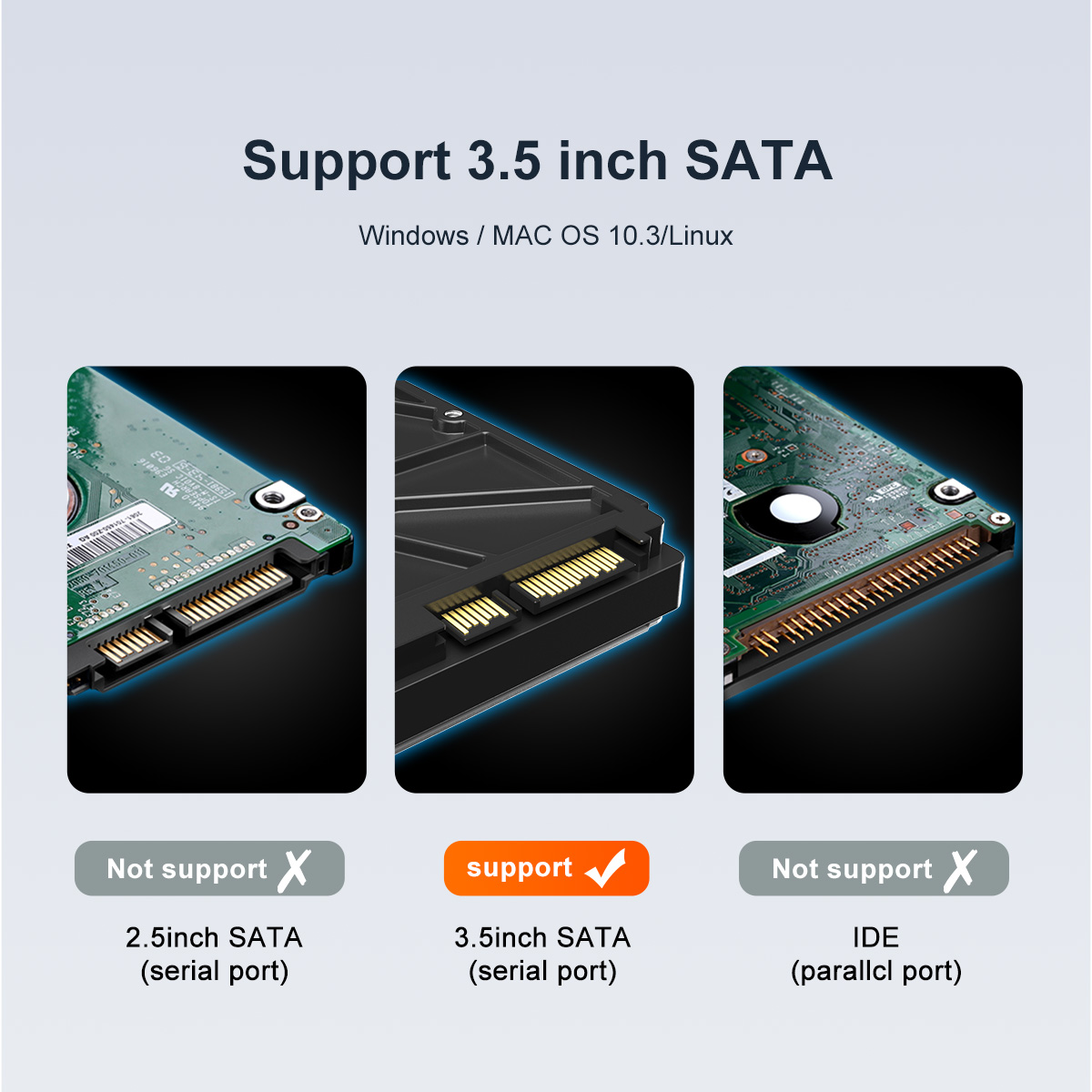 MAIWO K35262C Dual Bay Hard Drive RAID Enclosure Aluminum Case for 3.5 ...