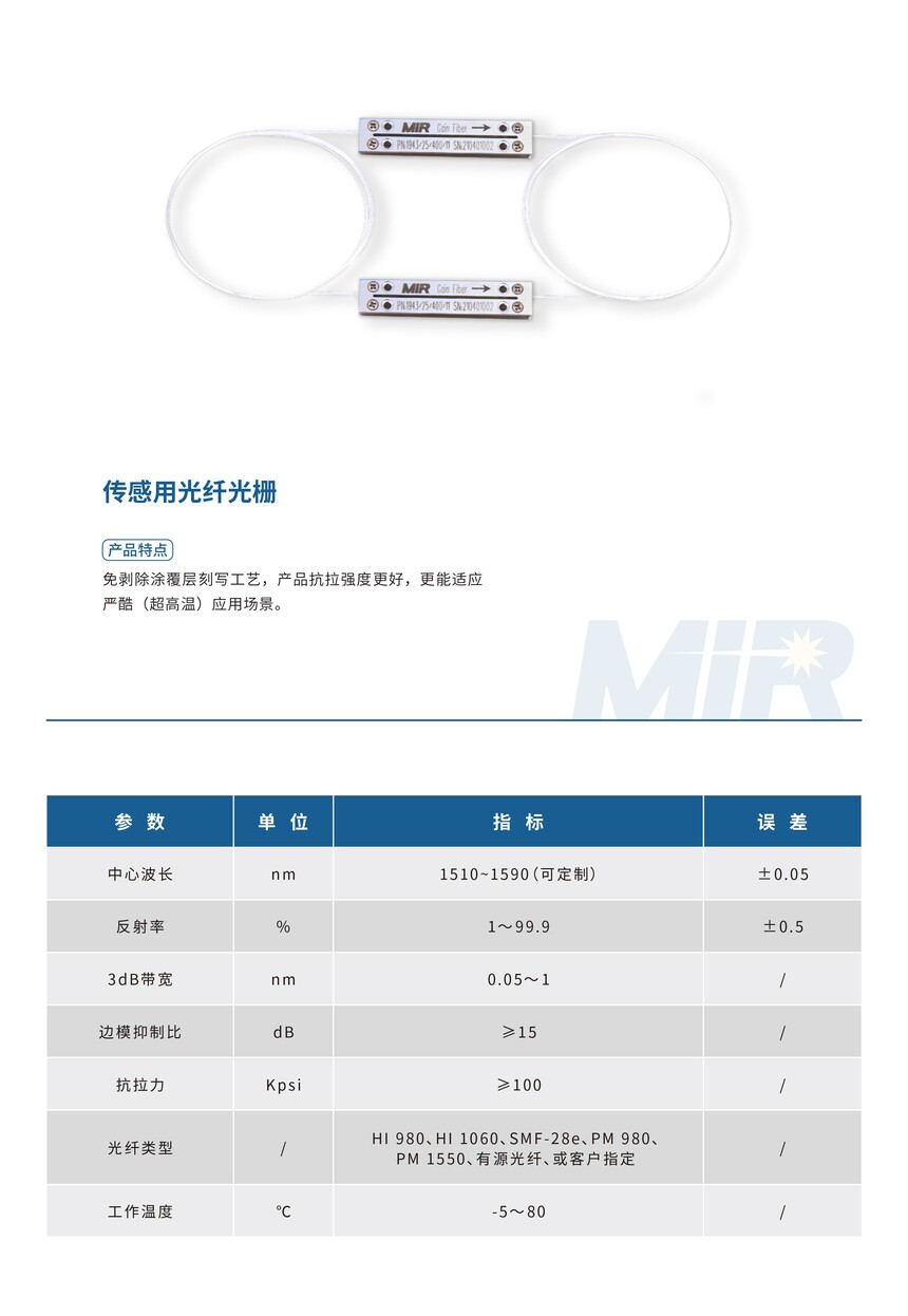 光纤光栅（FBG）_中红外激光研究院（江苏）有限公司