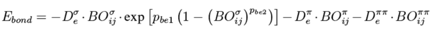 反应分子动力学ReaxFF-ReaxFF力场公式介绍_simulation