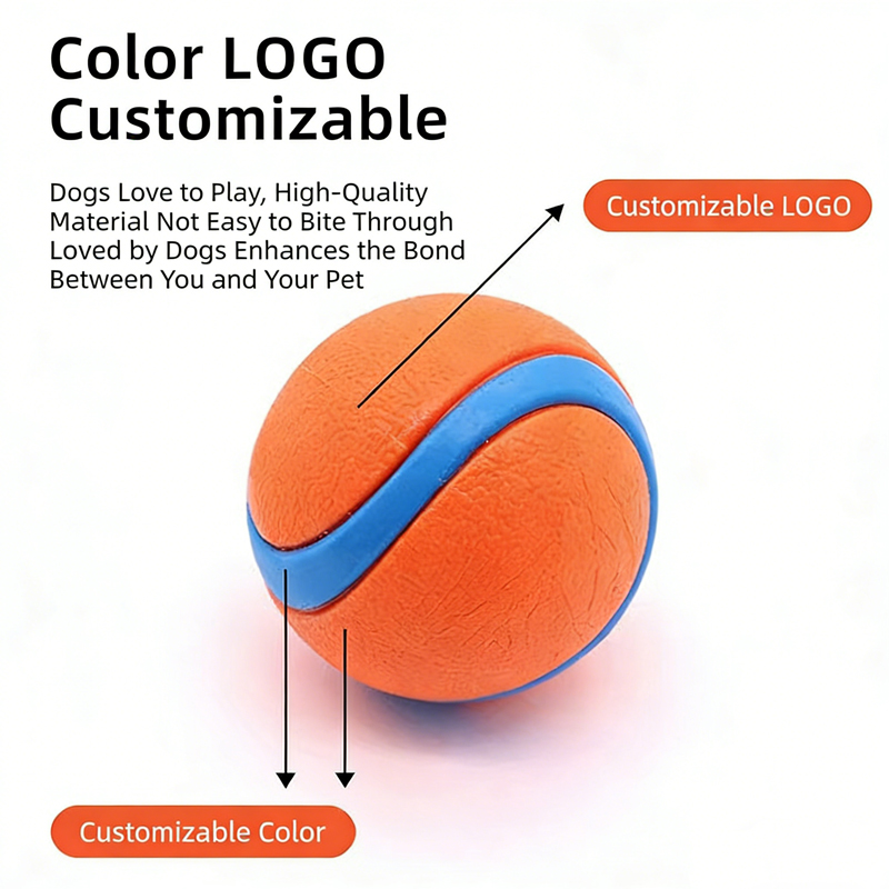 Durable Dog Chew Ball: Bite-Resistant Natural Rubber Pet Toy for ...